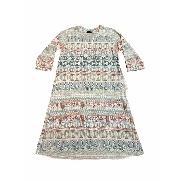 Inoah | Dresses | Inoah Knit Dress Size Large L Art To Wear Geometric ...